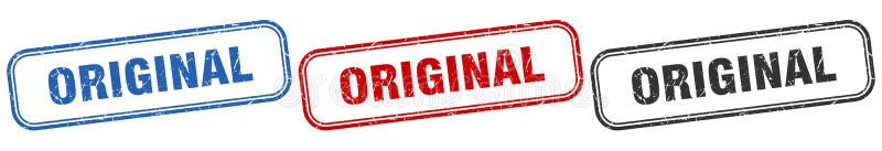 Original Square Isolated Sign Set. Original Stamp Stock Vector ...