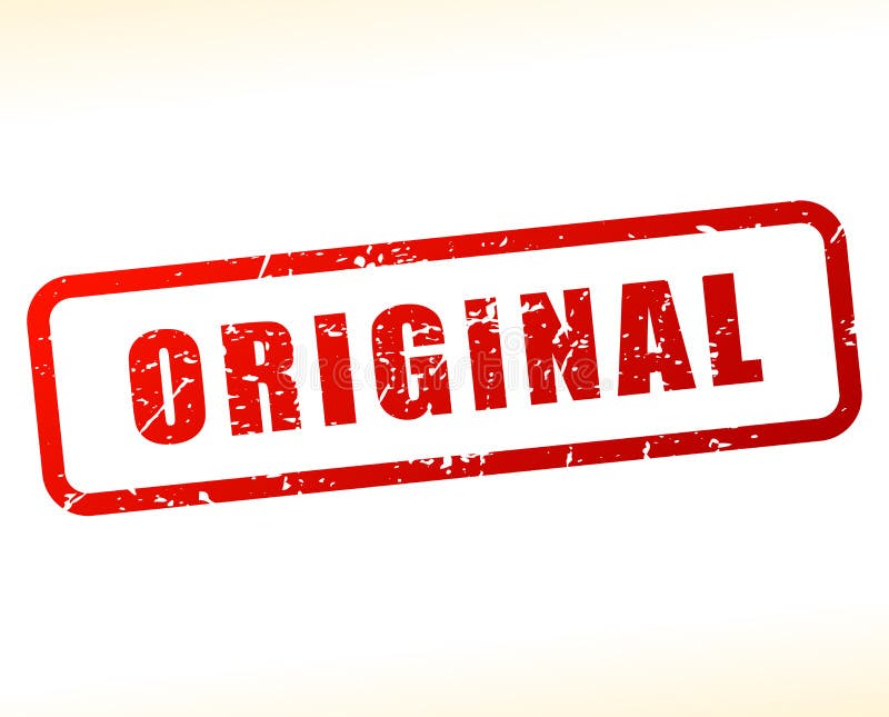 Original Icon on White Background Stock Vector - Illustration of stamp ...