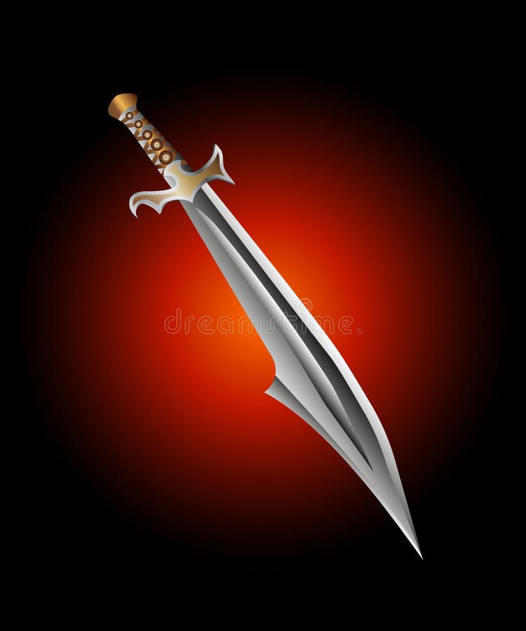 Original steel scimitar stock vector. Illustration of metallic - 116968433