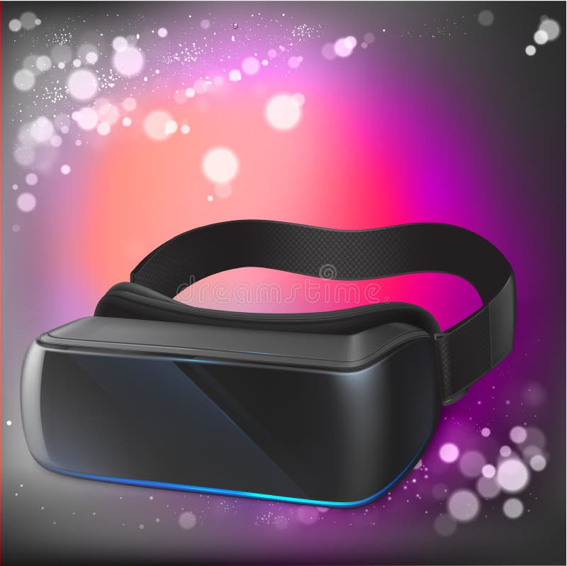 Original Stereoscopic 3d VR Headset Stock Vector - Illustration of ...