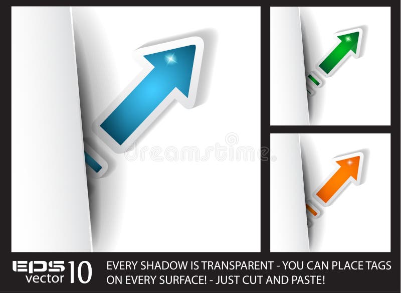 Original Style Arrow Paper Tag with Transparent Stock Vector ...