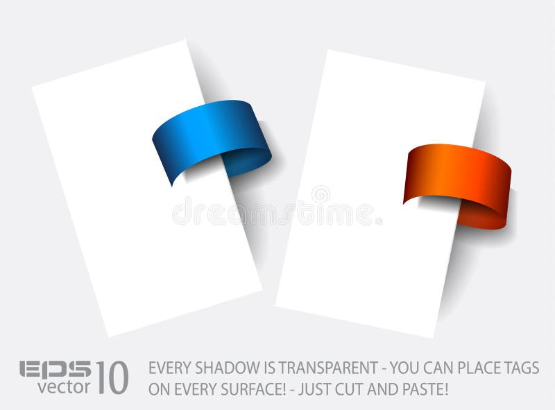 Original Style Paper Tag with Transparent Shadows. Stock Vector ...
