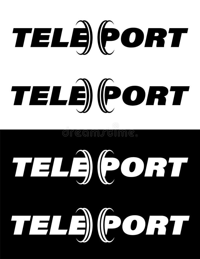 Original Teleport Logo, Isolated Vector on White Background Stock ...