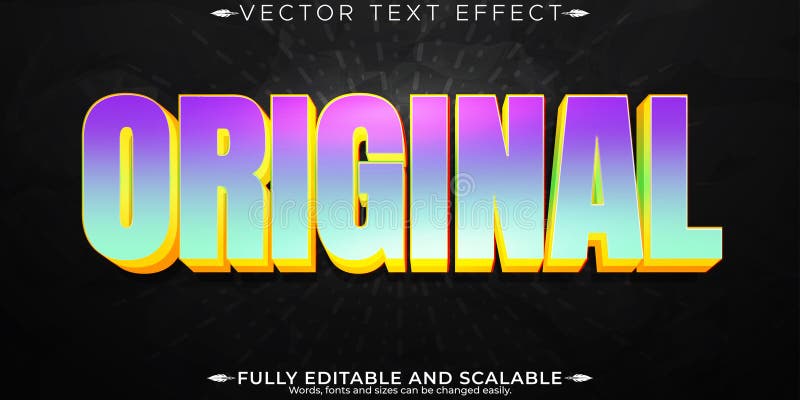 Original Text Effect, Editable Bold and Colourful Text Style Stock ...