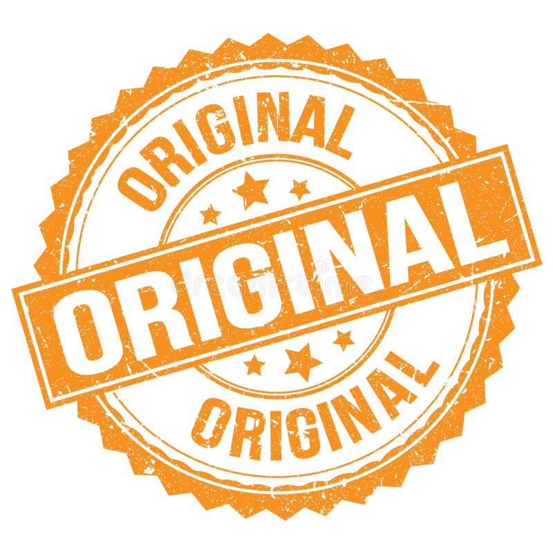 ORIGINAL Text on Orange Round Stamp Sign Stock Illustration ...