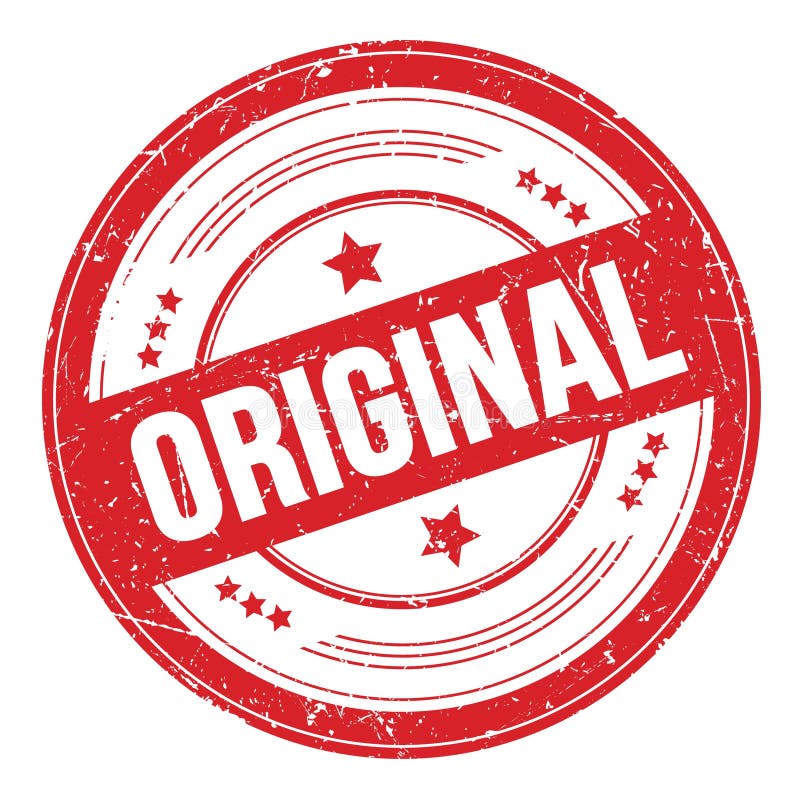 ORIGINAL Text on Red Blue Ribbon Stamp Stock Illustration ...