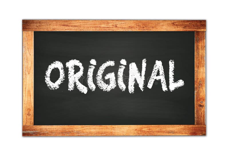 ORIGINAL Text Written on Wooden Frame School Blackboard Stock ...