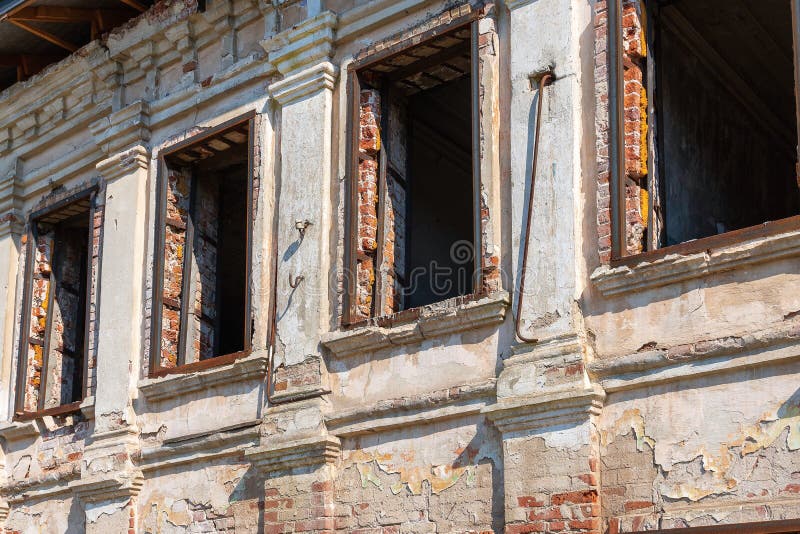 Russia, Uglich, July 2020. a Fragment of the Ruins of an Old Noble ...