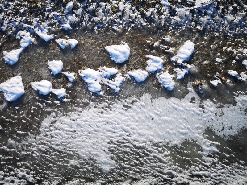 Original Textures of Snow, Branches, Soil Stock Photo - Image of ...