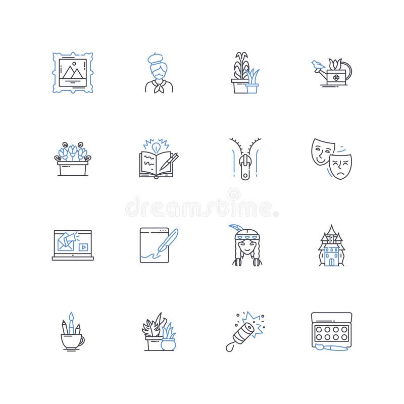 Original Thought Line Icons Collection. Creativity, Imagination ...
