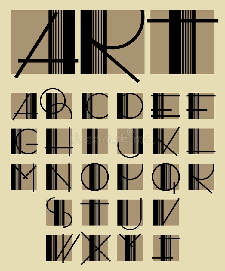 Original Unique Contemporary Alphabet Design Stock Vector ...