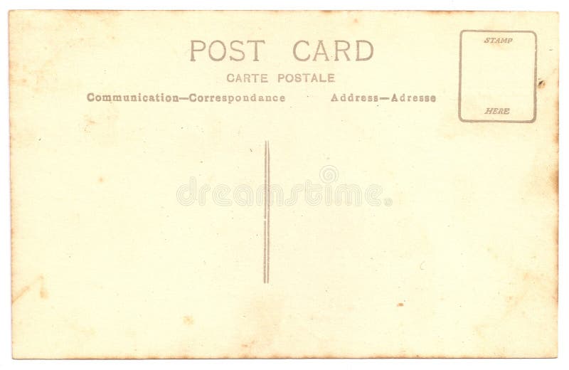 Original Vintage Back Side POSTCARD with Space for Correspondence and ...