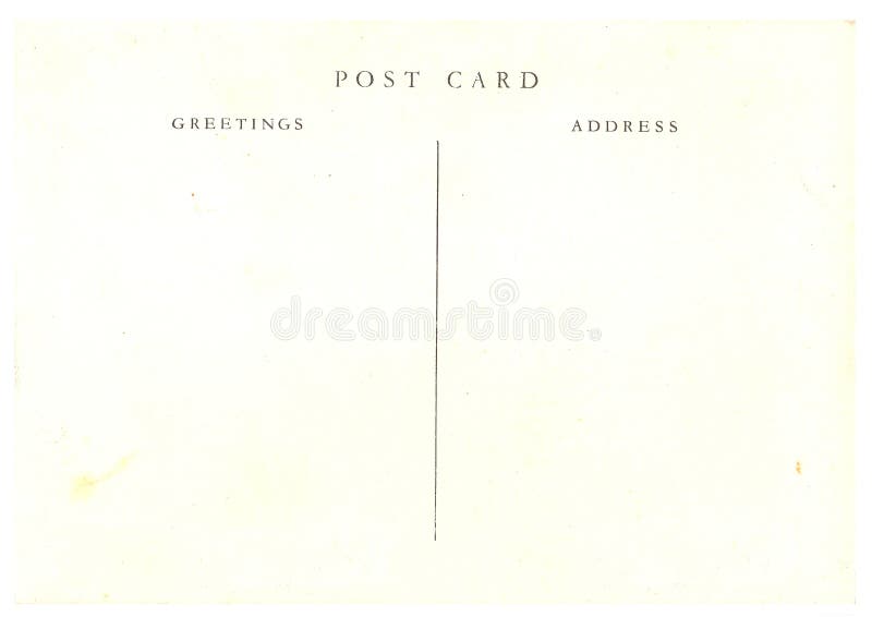 Original Vintage Back Side POSTCARD with Space for Correspondence and ...