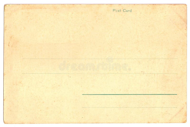 Original Vintage Back Side POSTCARD with Space for Correspondence and ...