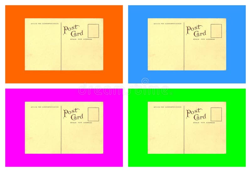 Original Vintage Back Side POSTCARDS with Space for Correspondence and ...