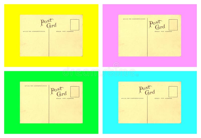 Original Vintage Back Side POSTCARDS with Space for Correspondence and ...