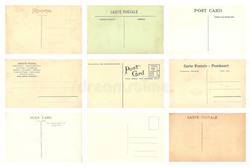 Original Vintage Back Side POSTCARDS with Space for Correspondence and ...
