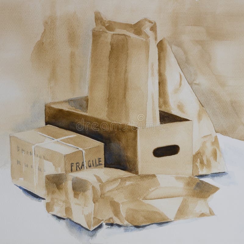 Still life boxes stock illustration. Illustration of realism - 31061595