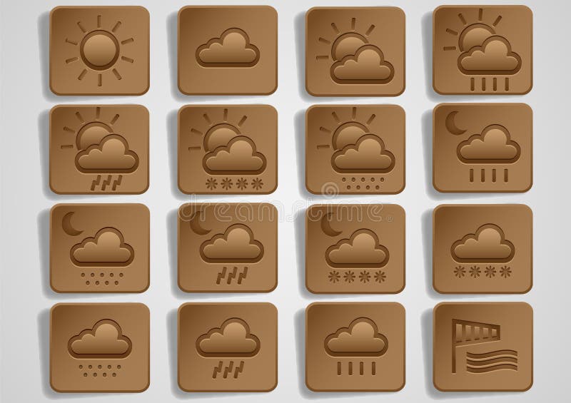 Original weather icons stock vector. Illustration of moon - 22891472