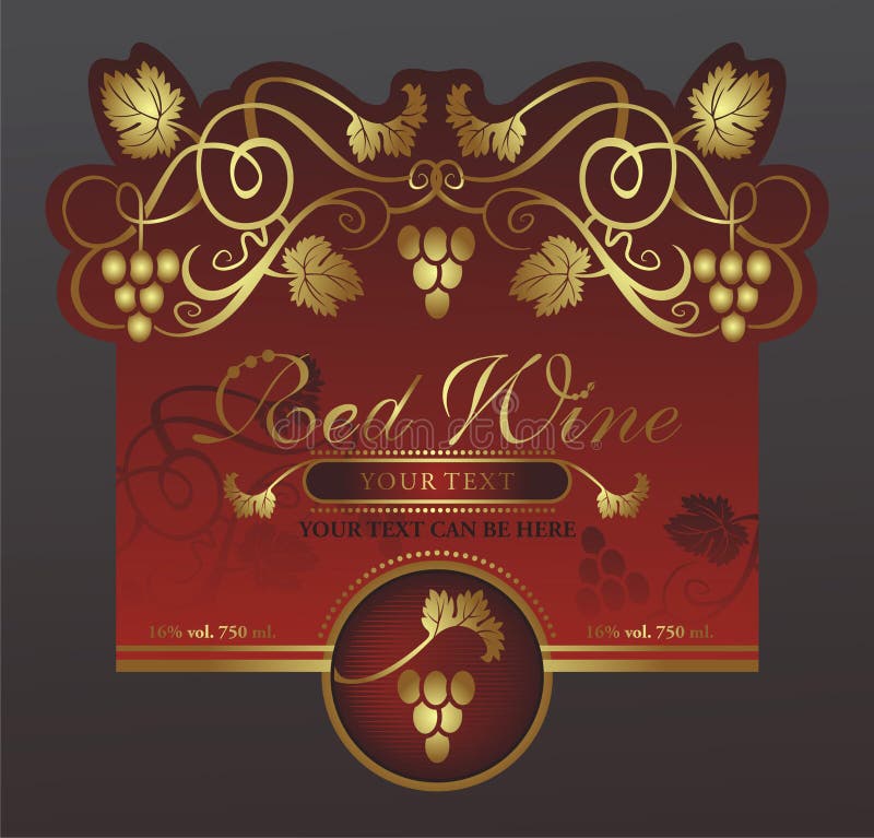 Original wine label stock illustration. Illustration of graphic - 23111555