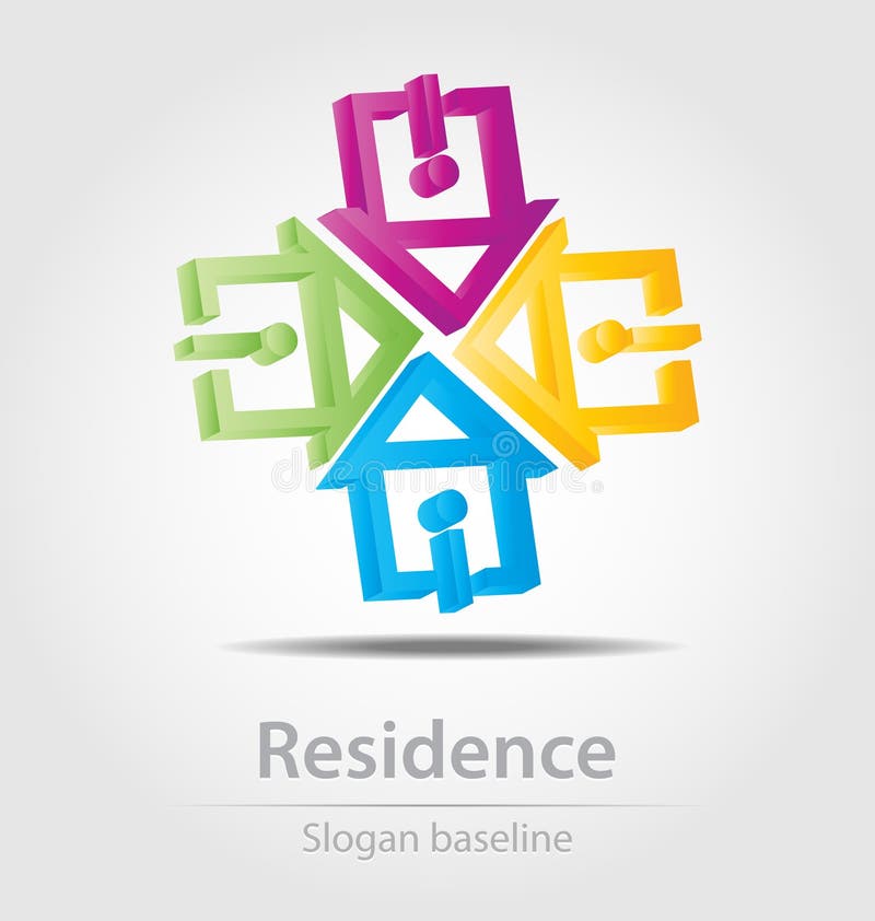 Originally Designed Residence Vector Business Icon Stock Vector ...