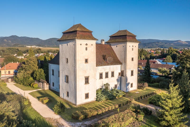 Aerial View of Diviaky Renaissance Manor House in Slovakia Stock Photo ...
