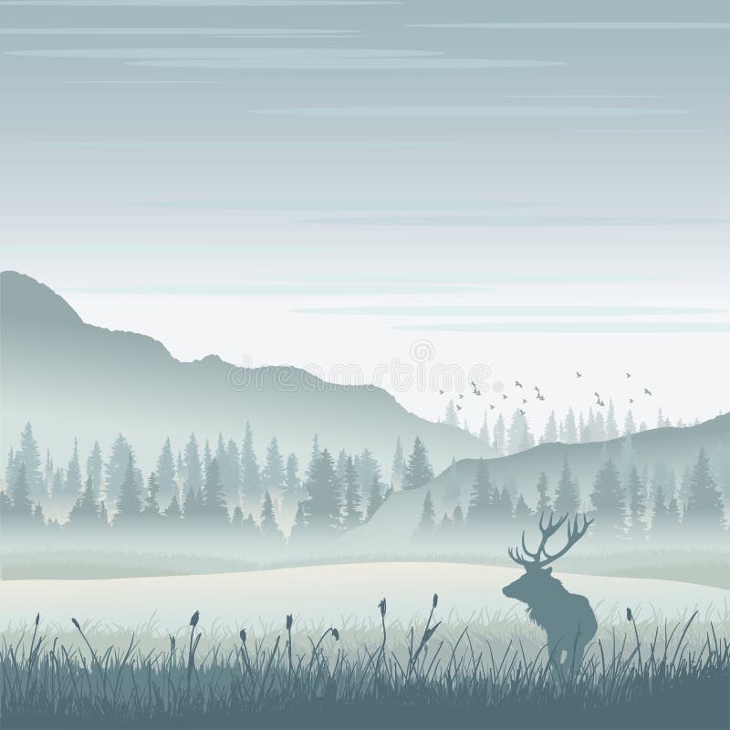 Orignaux Sauvages En Montagnes Illustration de Vecteur - Illustration ... Orignaux Sauvages En Montagnes Illustration de Vecteur - Illustration ...