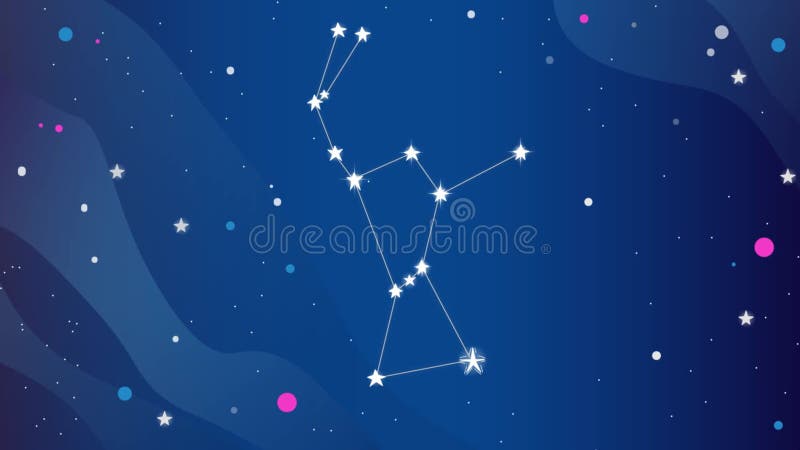 Orion Constellation Animation Stock Footage - Video of star ...