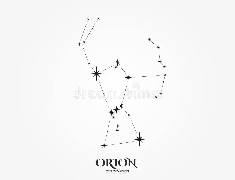 Orion Constellation. Astronomy and Stars Design Element. Vector Image ...