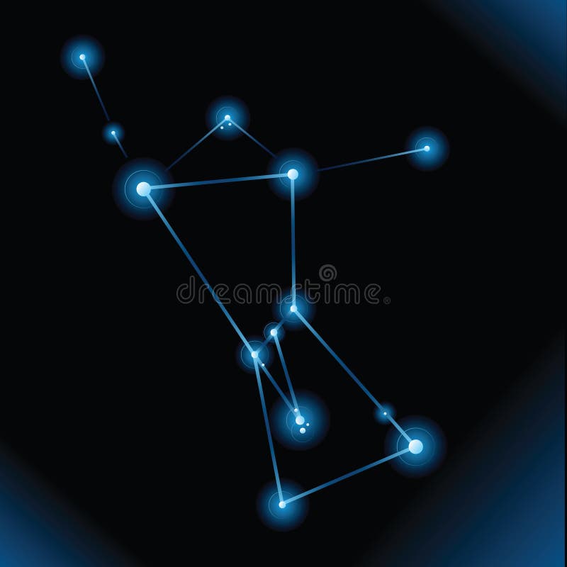 Constellation Orion stock illustration. Illustration of mythological ...