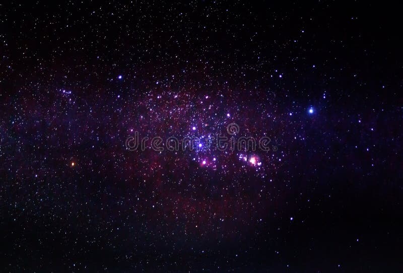 The Orion Constellation with Nebula M42 Stock Image - Image of ...