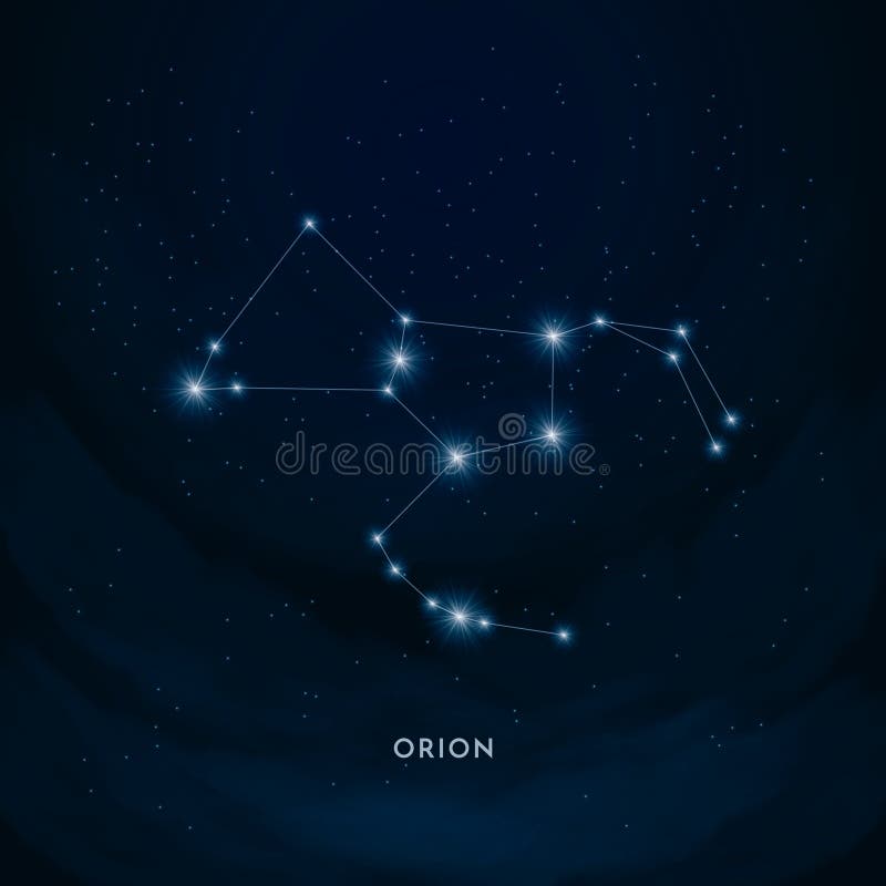 Orion Constellation. Vector Illustration Decorative Design Stock Vector ...