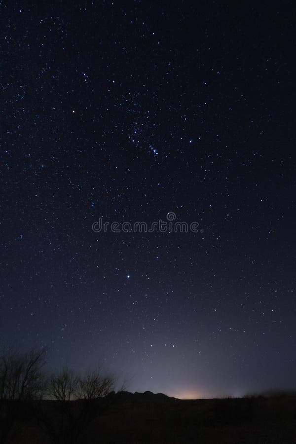 The Orion Nebula on a Field of Stars Stock Photo - Image of ...