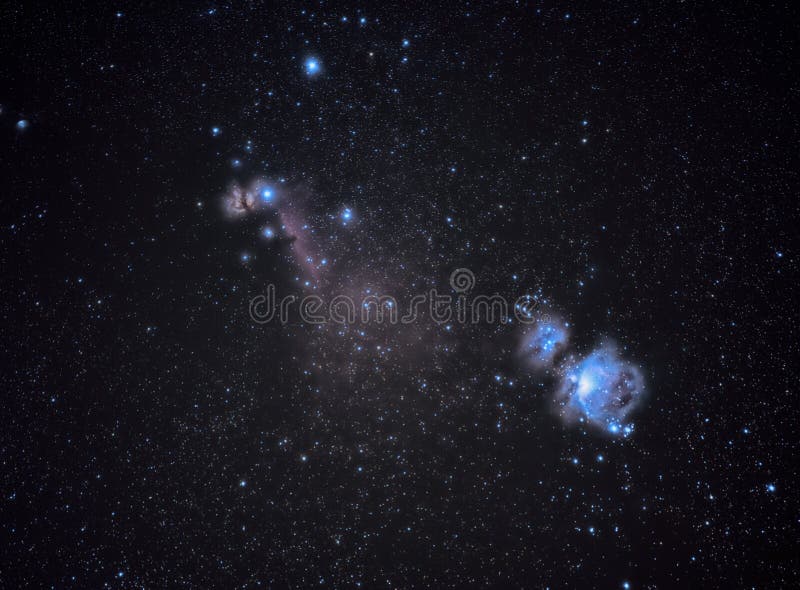 Messier 42 the Orion Nebula M42 Stock Image - Image of dark, focus ...