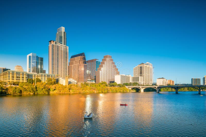 Orizzonte Del Centro Di Austin, Il Texas Fotografia Stock - Immagine di ...