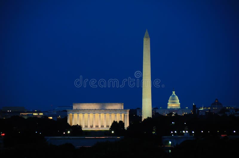 Washington, DC - Lincoln Memorial, Washington Monu Fotografia ...