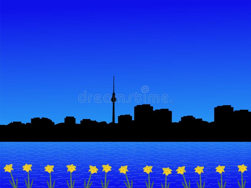 Orizzonte Di Berlino in Primavera Illustrazione Vettoriale ...