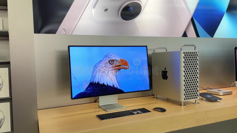 A Display of a Powerful Apple Mac Pro at an Apple Store in Orlando ...