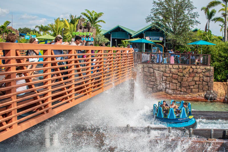 People Having Fun with a Big Splash in Infinity Falls at Seaworld 33 ...