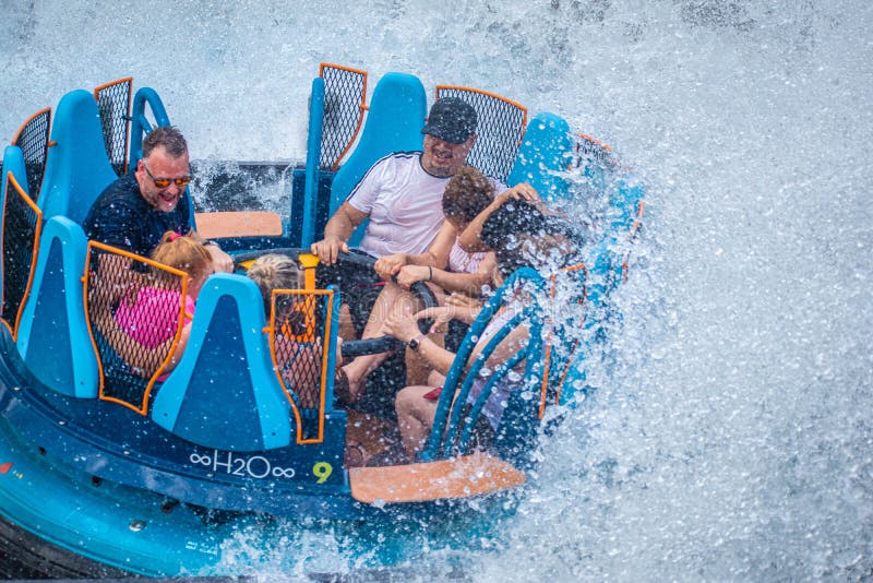 People Having Fun With A Big Splash In Infinity Falls At Seaworld 4 ...