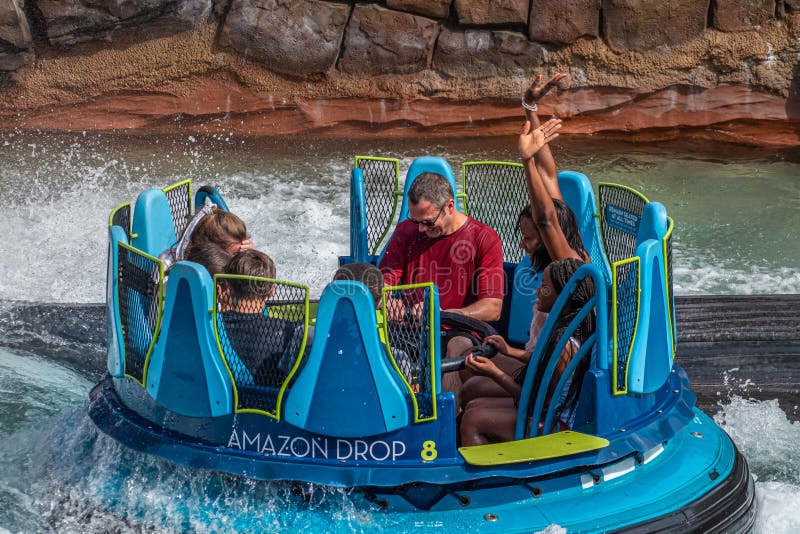 People Having Fun with a Big Splash in Infinity Falls at Seaworld 95 ...