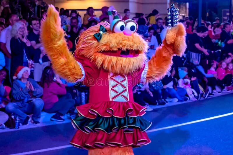 Zoe in Sesame Street Christmas Parade at Seaworld 46 Editorial ... Zoe in Sesame Street Christmas Parade at Seaworld 46 Editorial ...