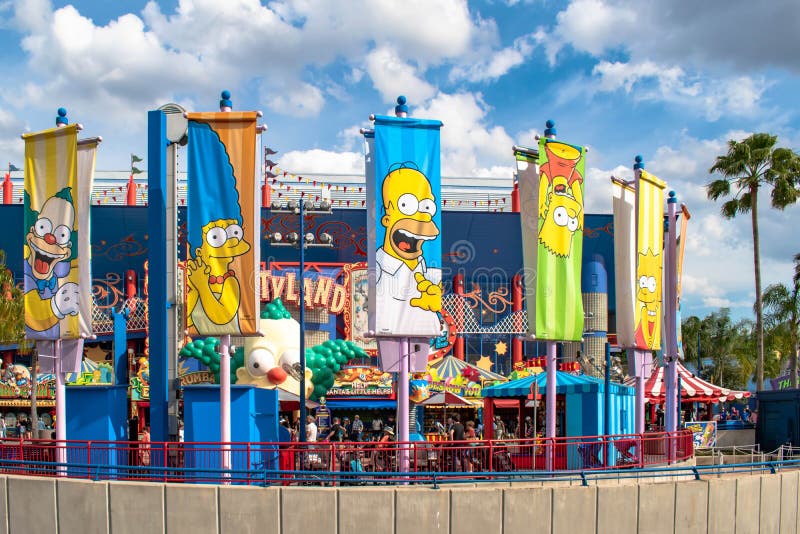 Partial View of the Simpsons Rideat Universal Studios 26. Editorial ...