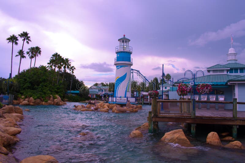 Panoramic View Lighthouse Seaworld. Editorial Photography - Image of ...
