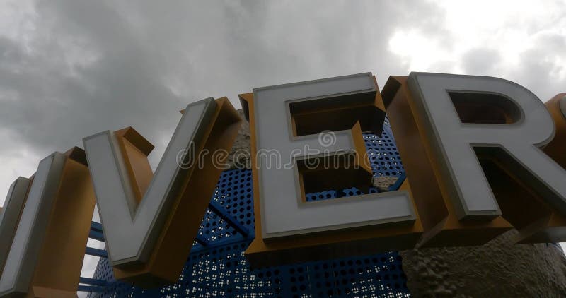 Partial View of Iconic World Sphere at Universal Studios 44 Stock Video ...