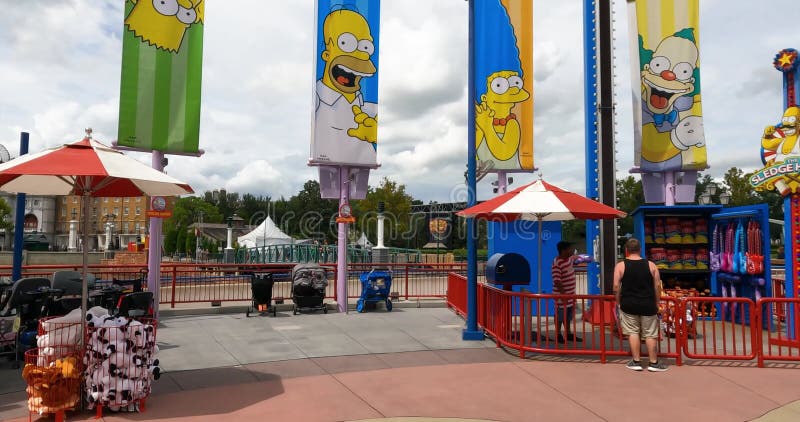 Partial View of Springfield USA Home of the Simpsons Area at Universal ...