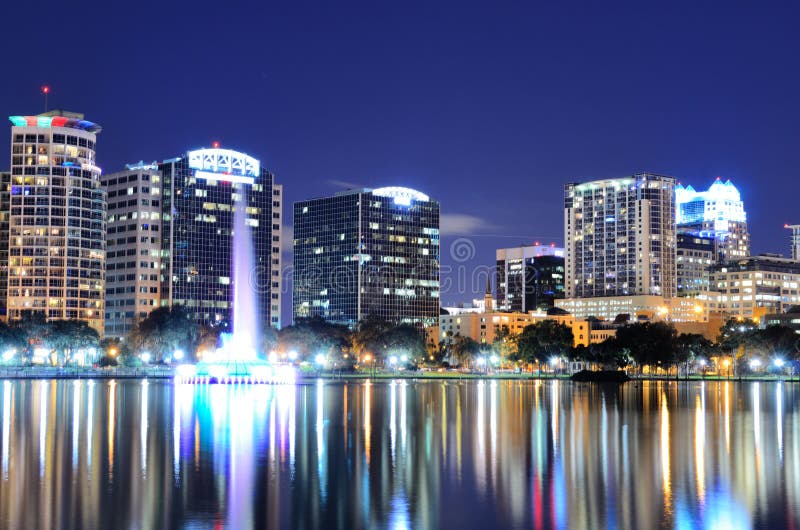 Orlando Skyline stock image. Image of lakeshore, office - 23728239
