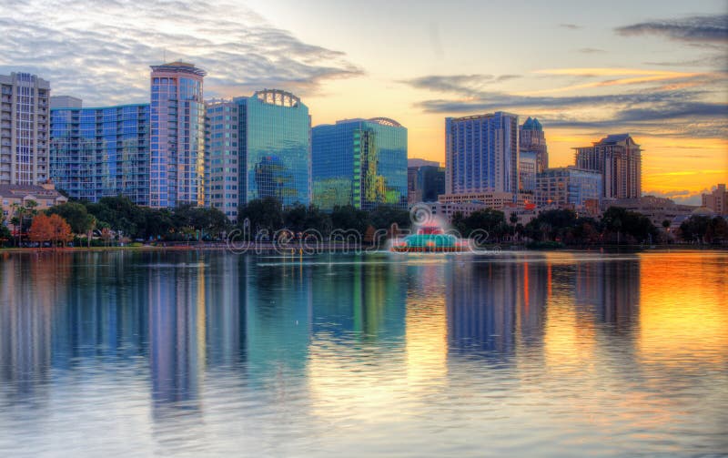 Orlando Skyline stock photo. Image of metropolitan, eola - 25776964