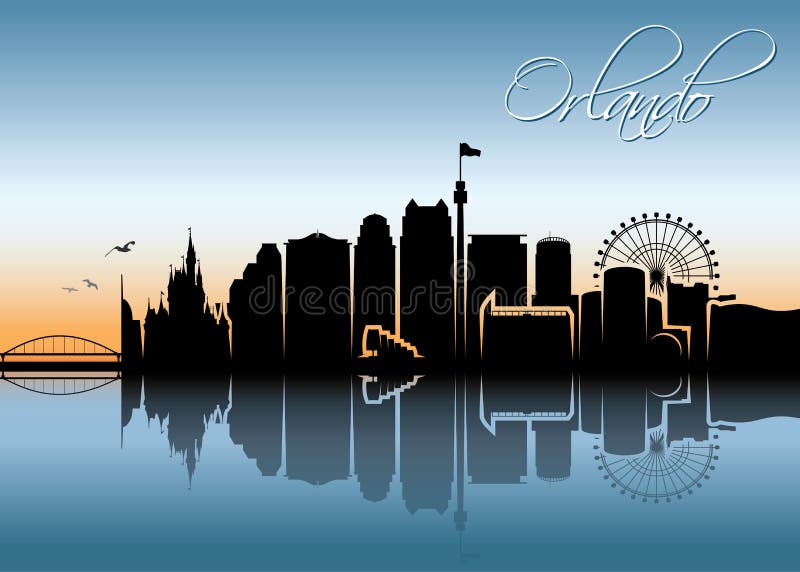 Orlando Skyline - Florida - Vector Illustration Stock Vector ...