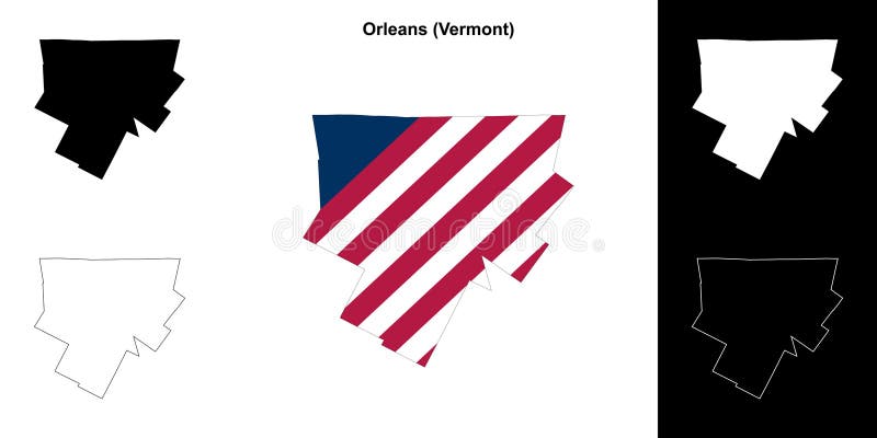 Orleans outline map stock vector. Illustration of design - 324173465